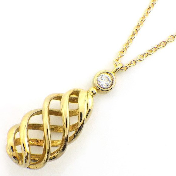 Tiffany & Co. | Jewelry | Tiffany Luce Spiral Drop Diamond Necklace ...